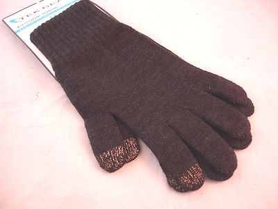 TEK GEAR Gloves Charcoal Knit Gloves Touchpoint Technology Mens One ...
