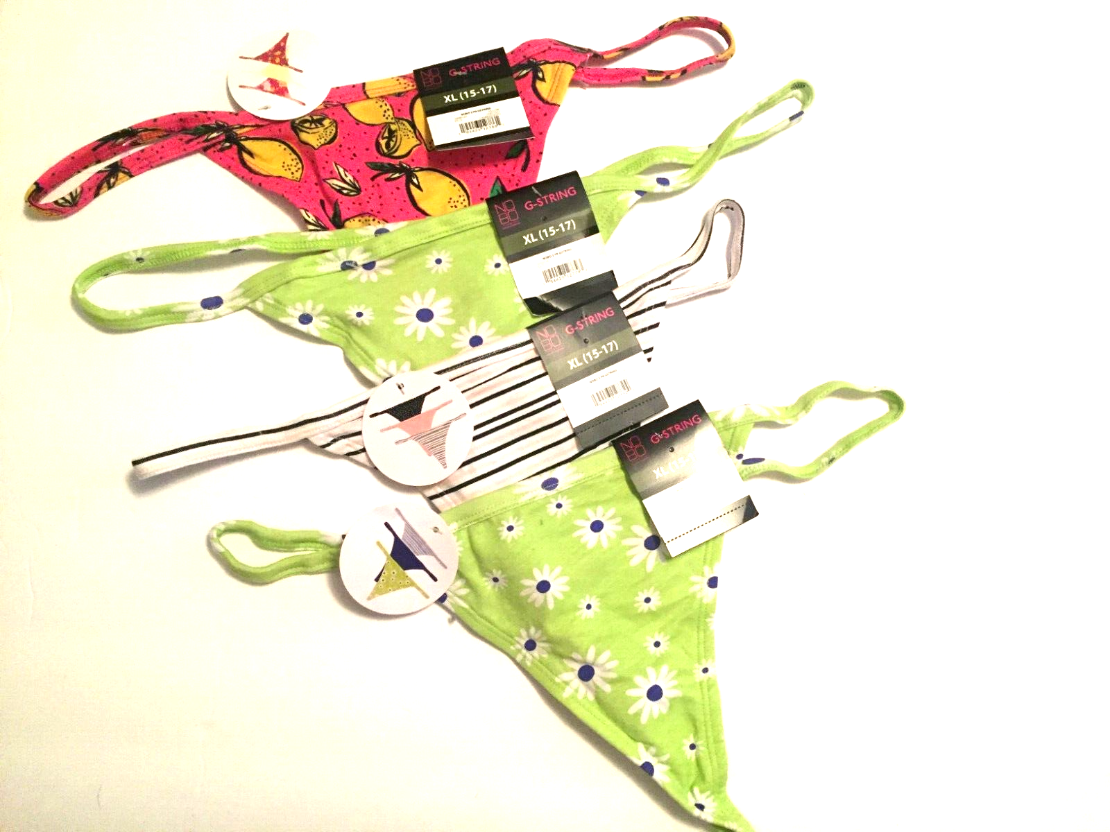 Ladies Thong Panties XL - 4 Pairs String - Assorted Colors - Free ...