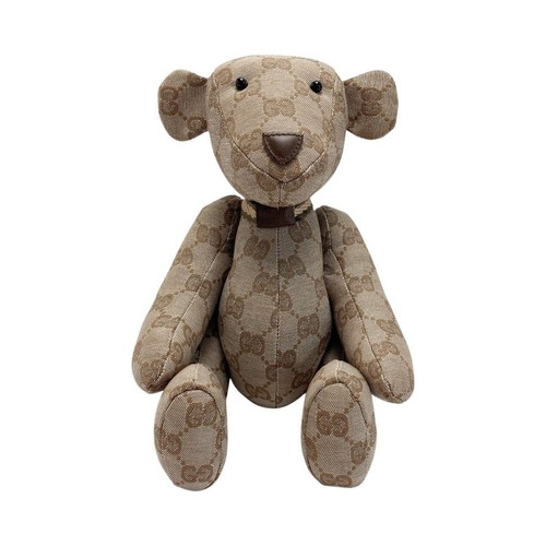 Gucci GG Canvas Teddy Bear Plush Toy Beige Brown Monogram | eBay