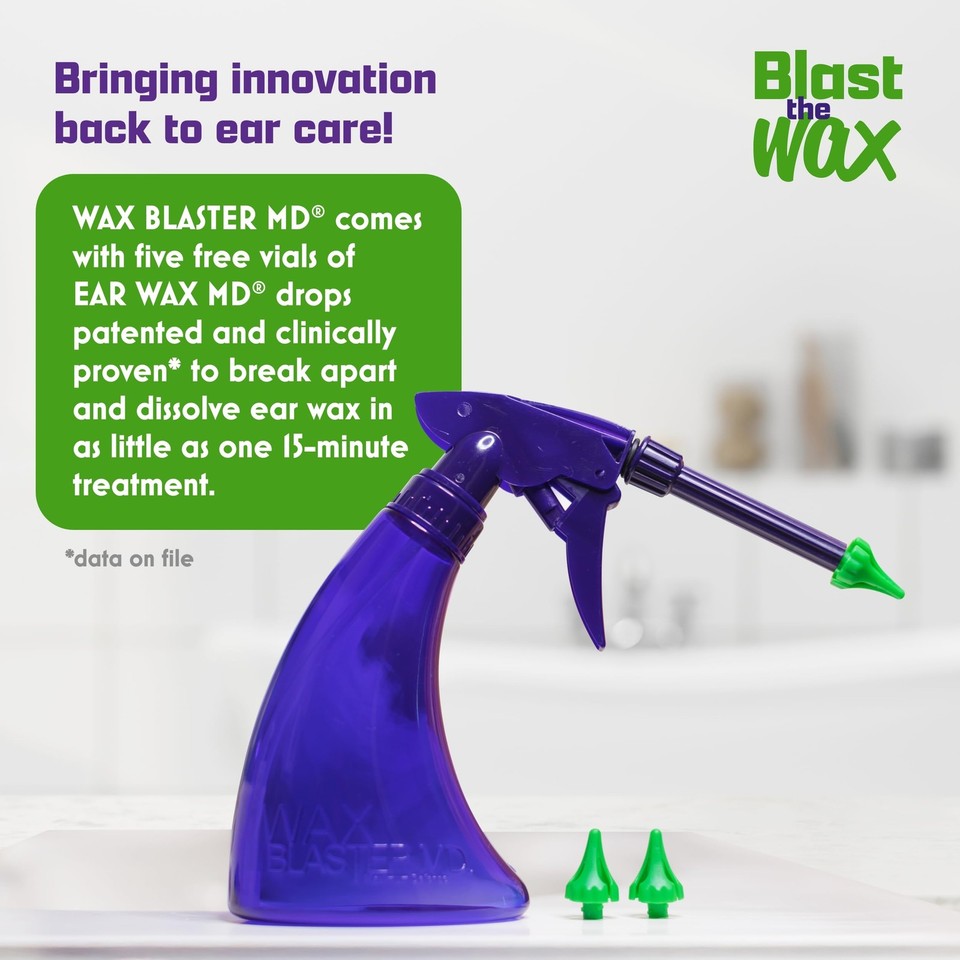 eosera® Wax Blaster MD®- Ear Wax Cleaning System with 5-ct Single Use ...