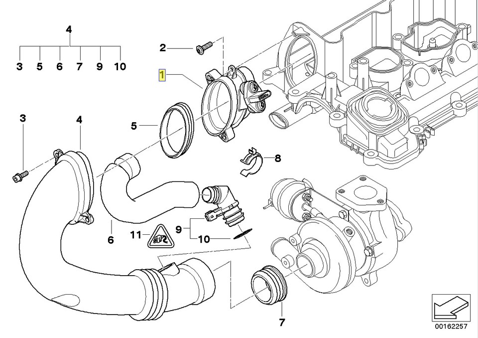 BMW M47 M57 Motor Maf Luftmassenmesser 7787076 13627787076 Gebraucht ...