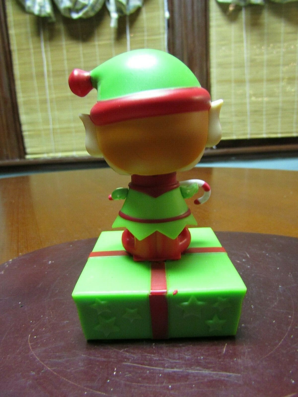 Solar Powered Wobble Character- Christmas Elf with Candy Cane- Works ...