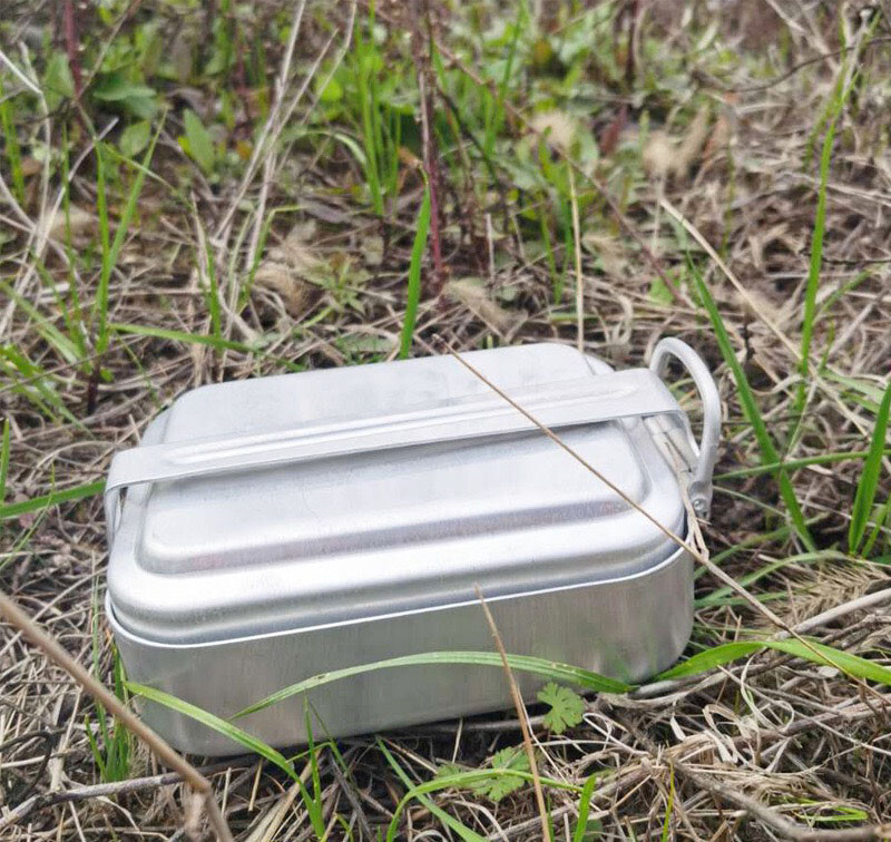 3-Piece Military Outdoor Camping Mess Tin Portable Aluminum Canteen ...