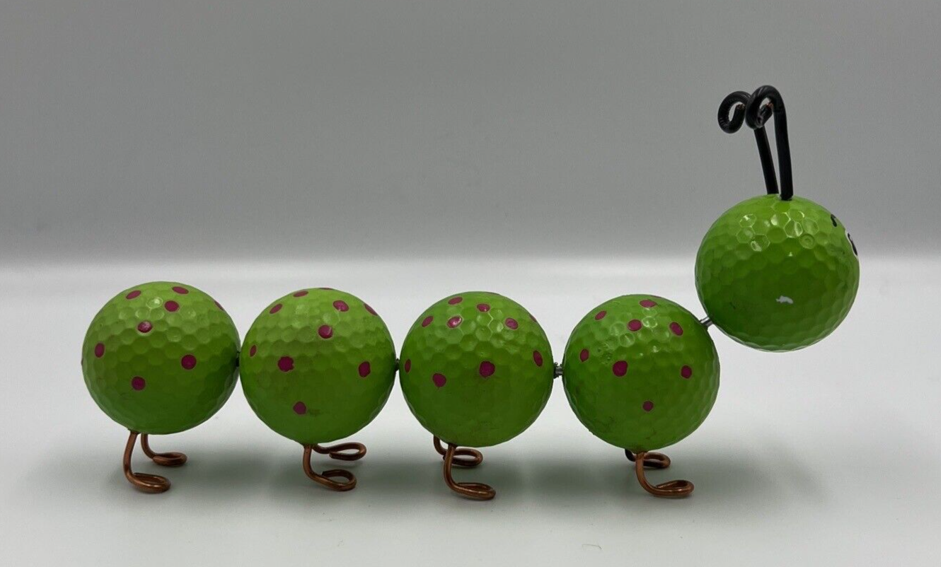 Handmade Caterpillar Made of Golf Balls Whimsical Craft | eBay