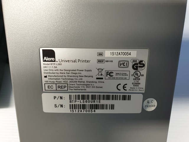 Alere Universal Btp-l560 Printer Thermal Label up to 80mm Diam Roll ...