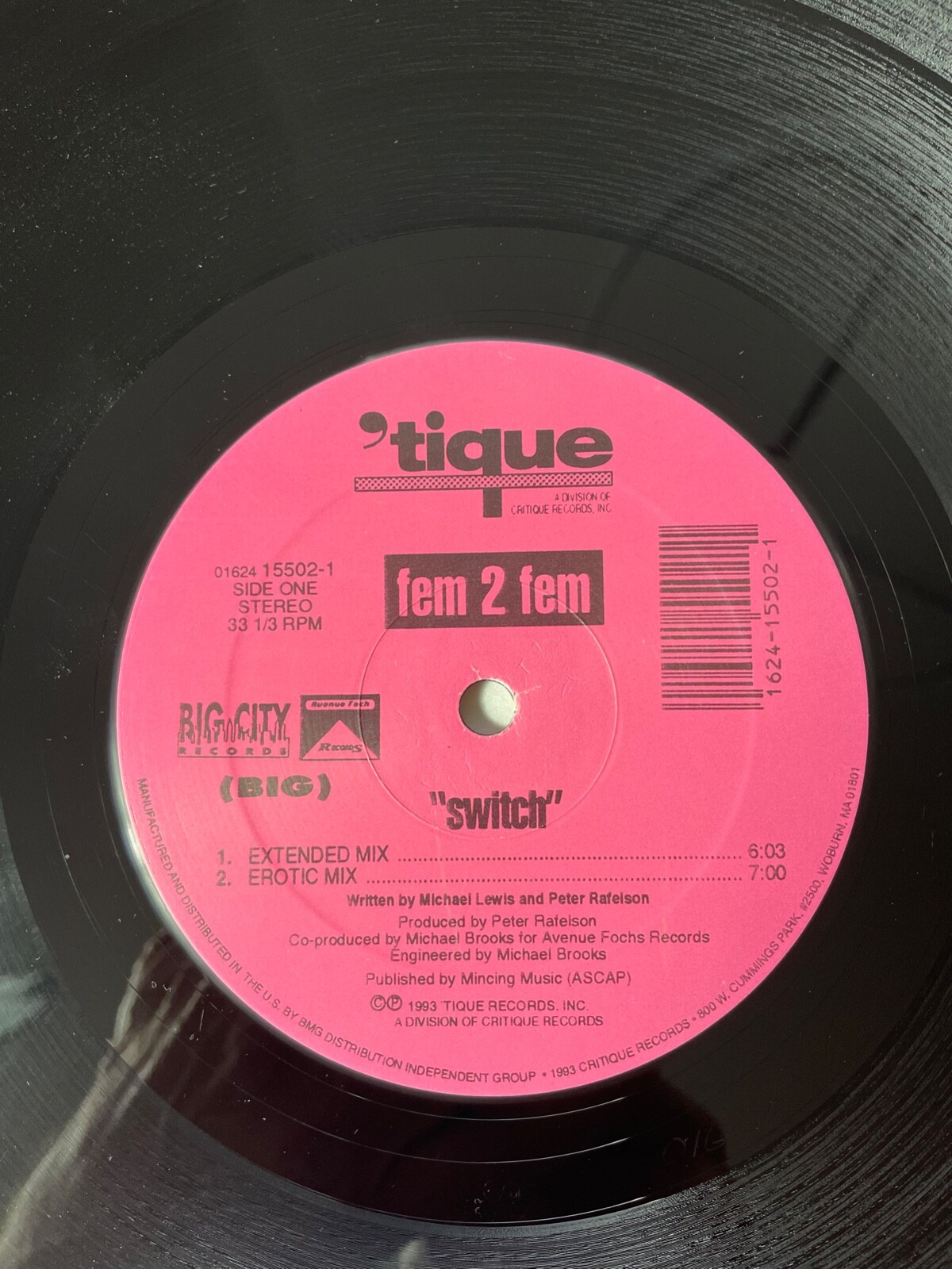 Fem 2 Fem – Switch - Promo 12" Single - 'tique Records – Disco Single ...