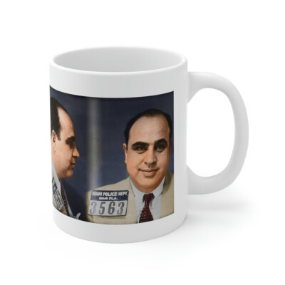Al Capone Mugshot Coffee Mug 11oz | Magnificent 1927 Chicago Mug Shot ...