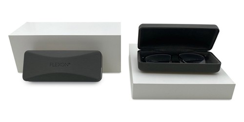 Flexon Clark 600 Eyeglasses Men Black Chrome Oval 50mm New 100% ...