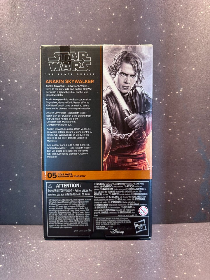 Star Wars: Revenge of the Sith Black Series Anakin Skywalker 6" Figure ...