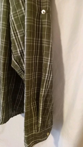 Wrangler Outdoor Mens Size 3XT Green Plaid Pearl Snap Western Long ...