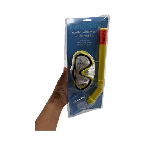 Sun & Sky Youth Swim Mask Snorkel Set Kids Yellow Diving Pool Beach | eBay