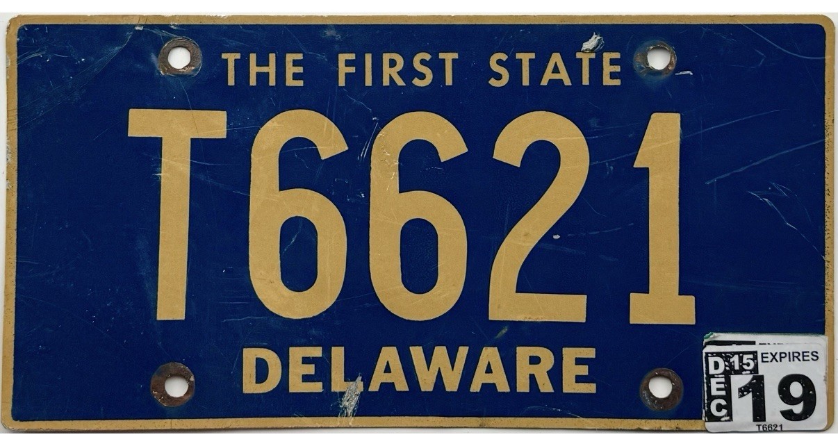 *BARGAIN BIN* 2019 Delaware TRAILER License Plate #6621 | eBay
