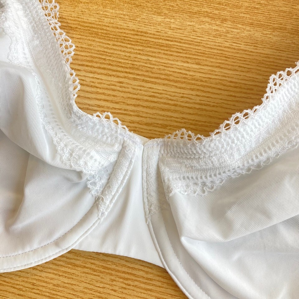 Tommy Hilfiger Unlined Underwire Micro Logo Bra Lace Trim 38C White NWT ...