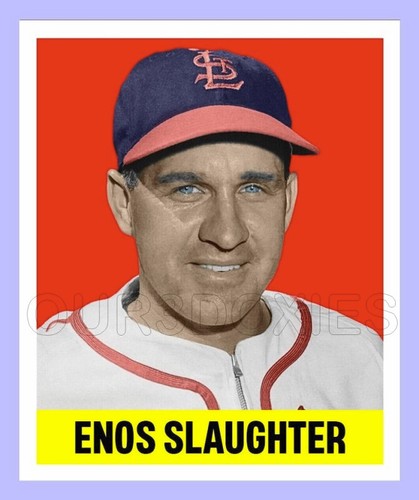 Enos Slaughter Baseball Trading Card ACEO St. Louis Cardinals 48-L-ES-1 ...