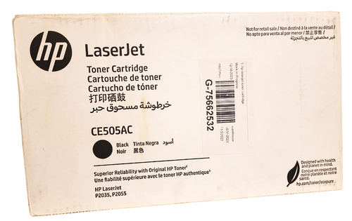 HP LaserJet Toner Cartridge CE505AC Black New Open Box | eBay
