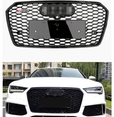Front bumper Honeycomb BLACK Grille Mesh Grill For Audi A7 S7 RS7 Style ...