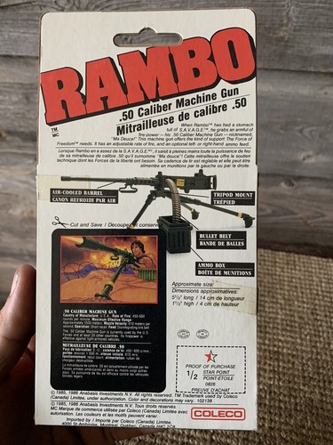 Vintage Rambo .50 Caliber Machine Gun 1986 Coleco New In Box No.2 | eBay