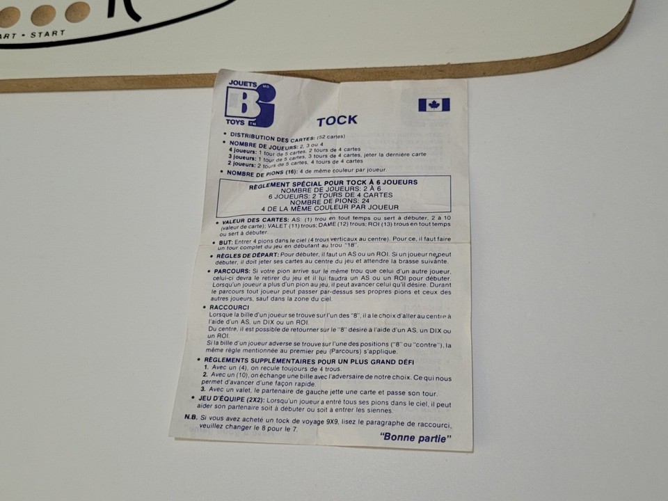 Vtg Super Six Tock Wooden Game Board By Jouets Toys of Canada 22" × 22 ...