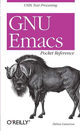 GNU Emacs Pocket Reference (en anglais) de Cameron | eBay