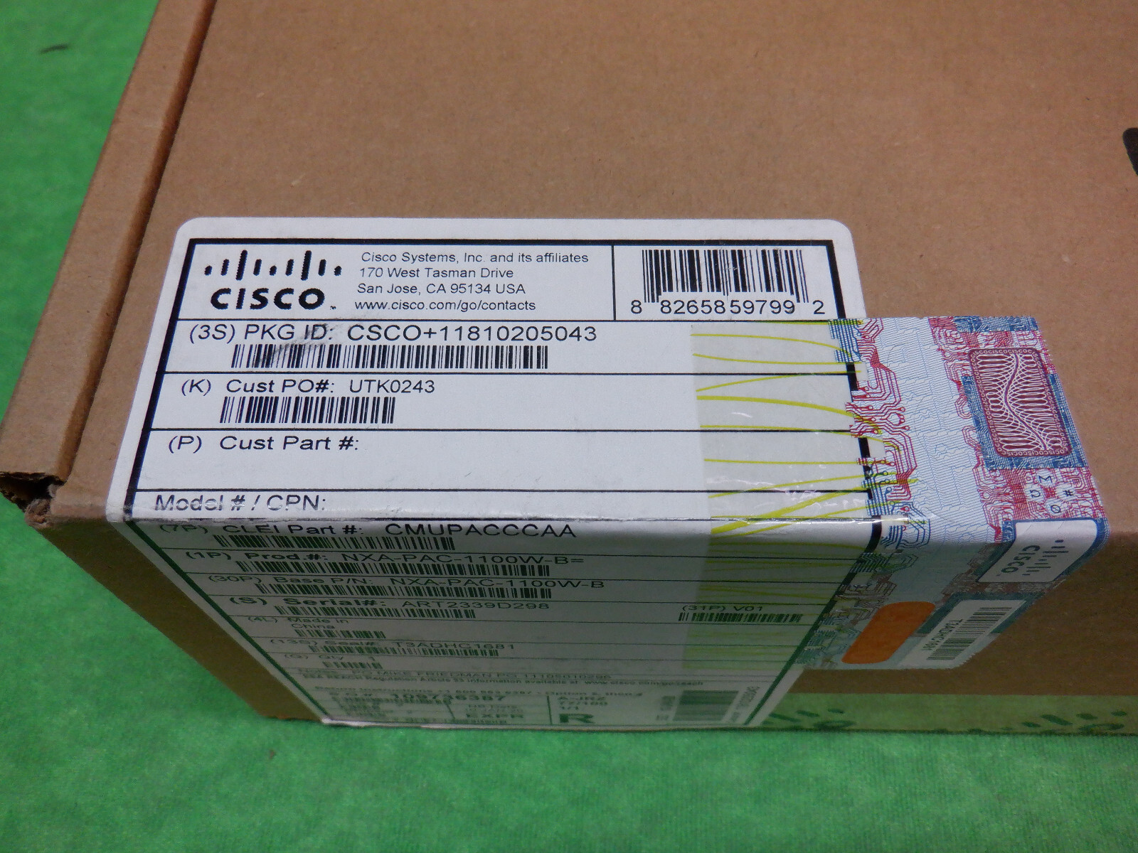 Cisco Systems Nxa-pac-1100w-b Nexus 1100w Platinum PS Re FD for sale ...