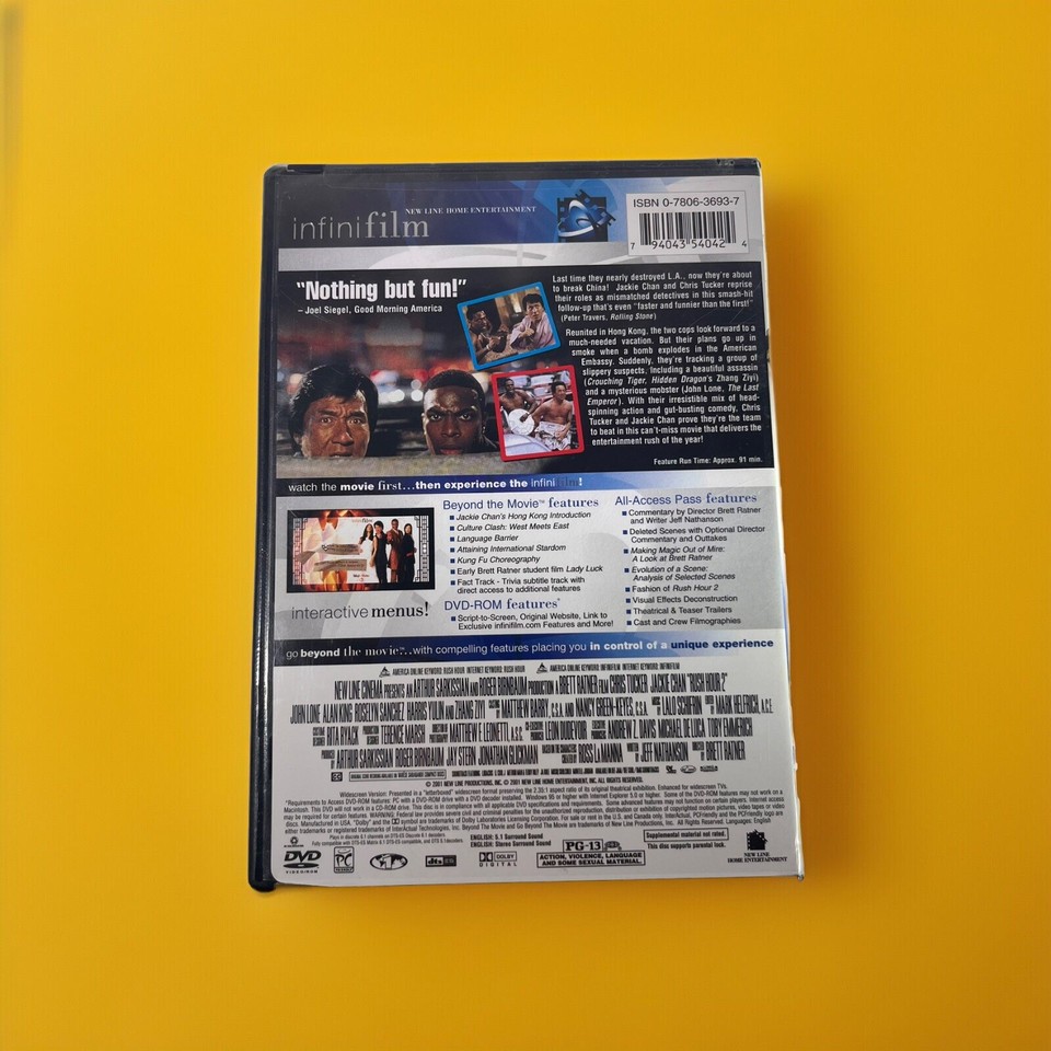 New Rush Hour 2 DVD (2001) - Sealed, Action-Comedy Starring Jackie Chan ...