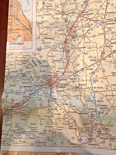 HISTORIC ROUTE 66 TRAVEL ROAD MAP CHICAGO TO LOS ANGELES | eBay