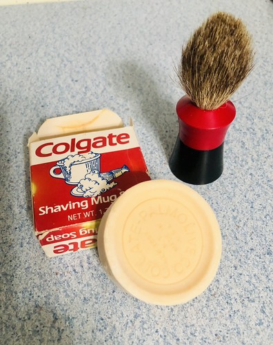 Vintage Colgate Shaving Mug Soap in Box Ever Ready Shaving Brush Pure ...