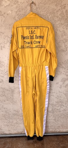 G-Force Racing Gear Suit Large Yellow Phoenix INTL Raceway Track Crew ...