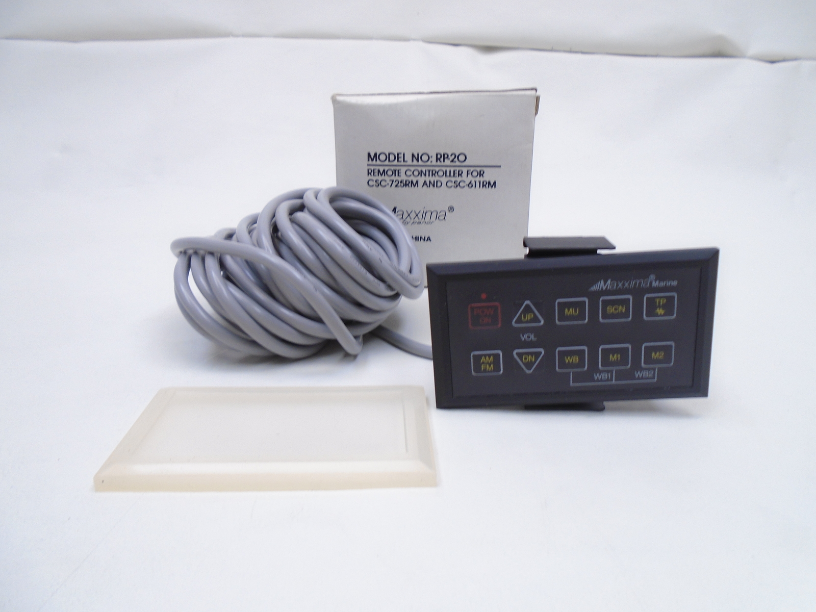 MAXXIMA RP-20 MARINE 4" L X 2 1/2" W REMOTE 6-PIN 20 FEET RADIO ...