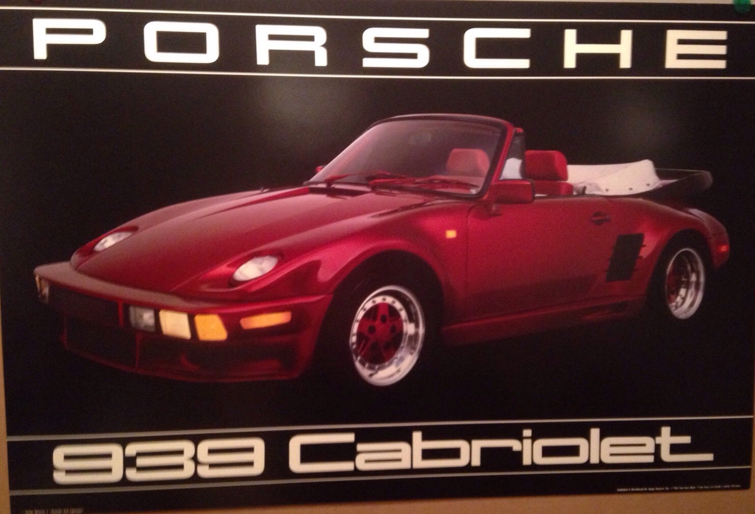 Porsche 939 Cabriolet Extremely Rare Car Poster! Own It! | eBay