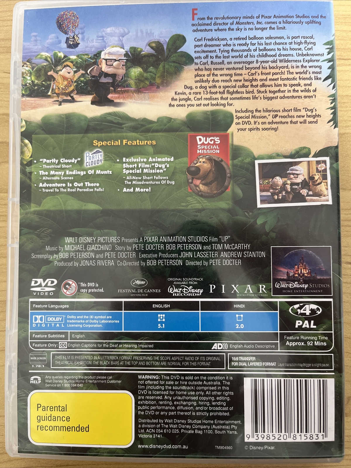 Up (DVD, 2009) 9398520815831 | eBay