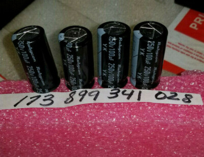 4 Pcs Electrolytic Capacitor 100uF 250V @ 85c Rubycon YK series 16X31.5 ...