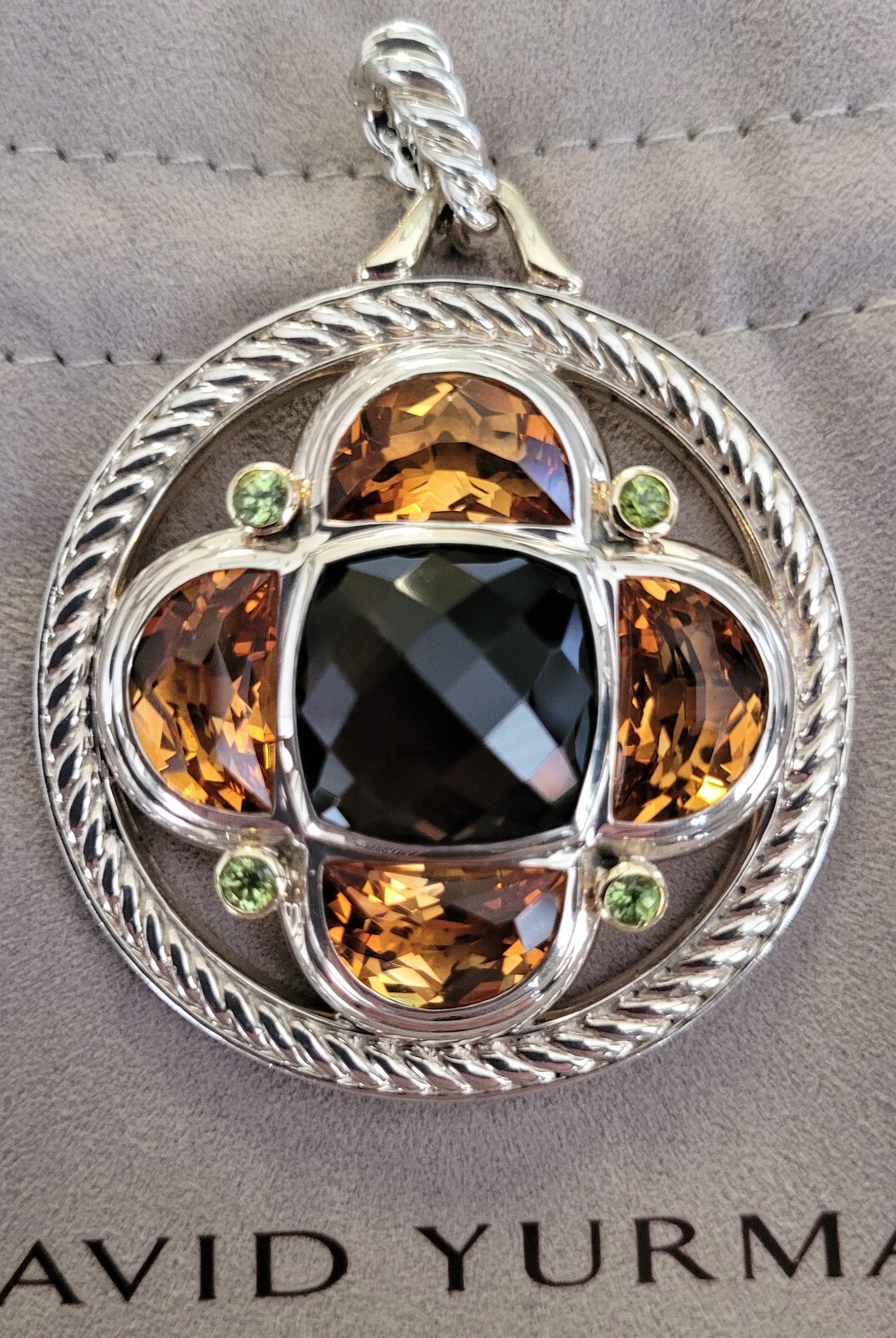 David Yurman Renaissance Smoky Quartz Citrine Pendant… - Gem