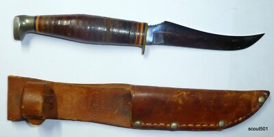 Vintage 1950s Kabar Mohawk Bowie Knife Dagger With Sheath | eBay