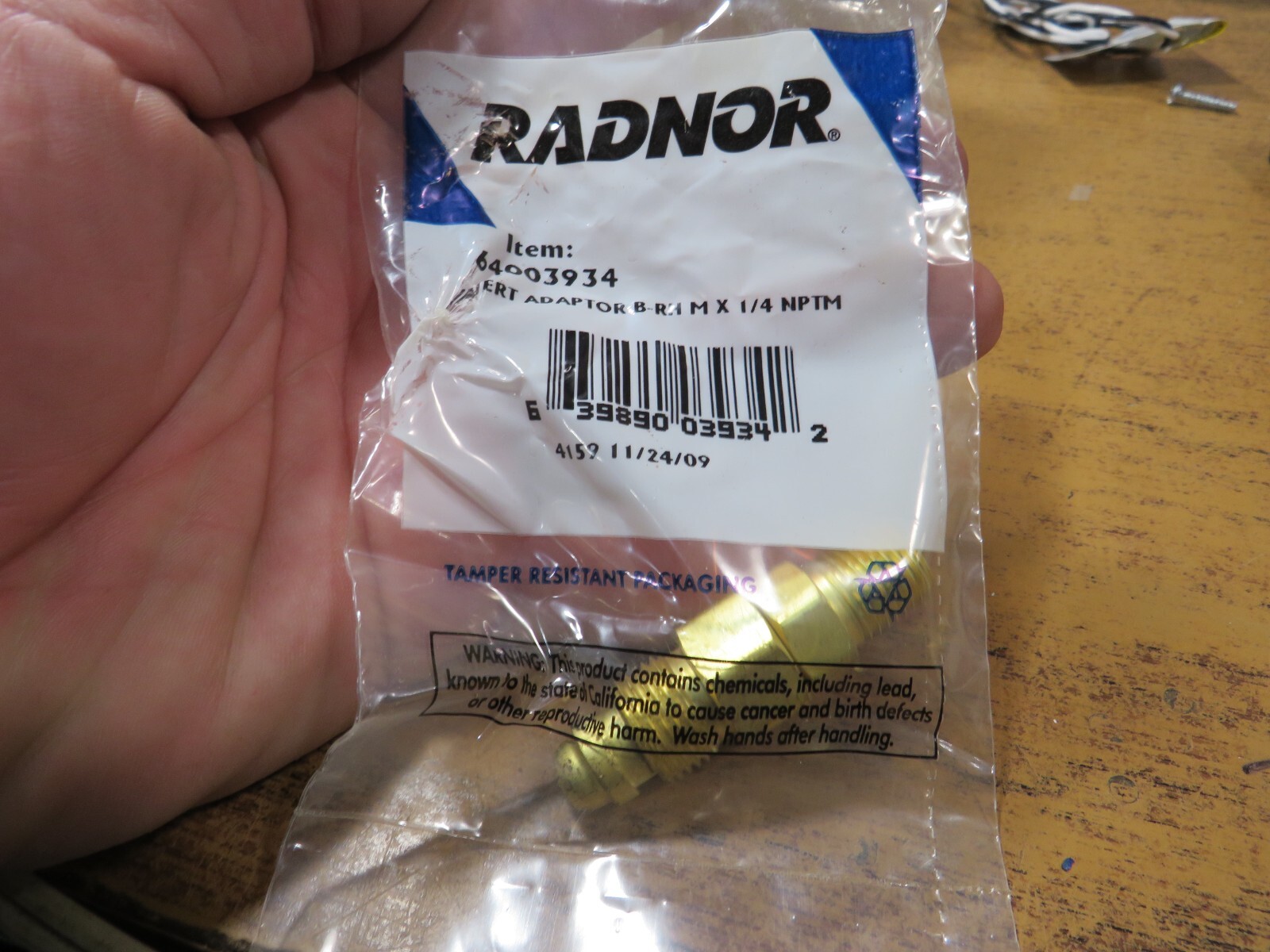 64003934 RADNOR Brass Inert Gas Inert Arc Hose & Torch Adapter | eBay