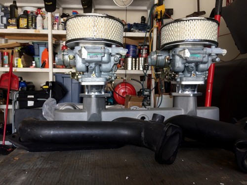 Fenton Dual Carb Intake Manifold for Chevrolet 235 Inline 6 Cyl. W ...