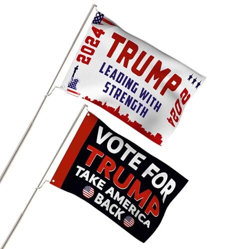 Trump 2024 Flags (Pack of 2) 3x5 Feet Single-Sided Donald Trump Take ...