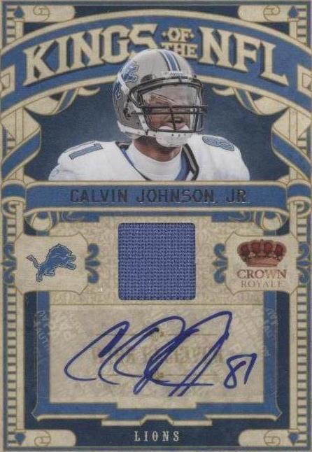 2010 Panini Crown Royale - Kings of the Nfl Calvin Johnson #5 Signature ...