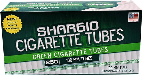 Shargio Menthol Green 100s 100 mm Cigarette Filter Tubes - 4 Boxes ...