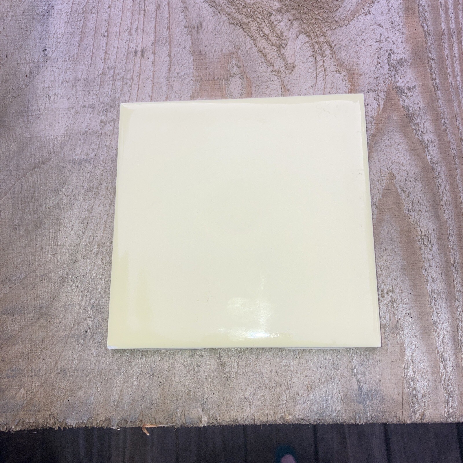 Vtg 1 piece 4-3/8" Glossy Yellow Ceramic Tile by ATCO Wall Floor Tile ...