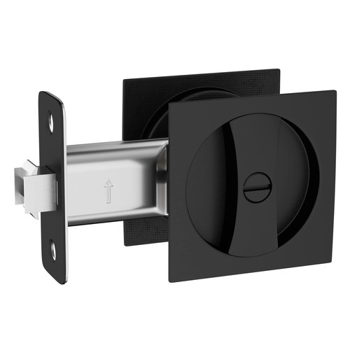 Black Pocket Door Hardware Pocket Door Lock Matte Black Square Locks ...