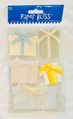 Paper Bliss Adhesive Embellishments Stickers Presents Gifts Pastel | eBay