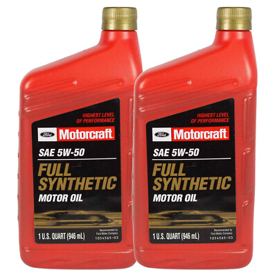 Motorcraft OEM Full Synthetic Motor Oil SAE 5W-50 2 Quart | eBay