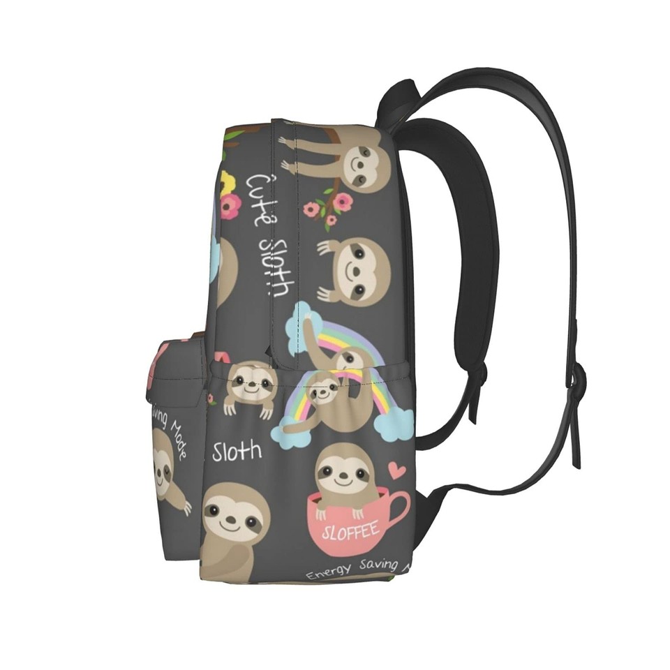 17 Inch Backpack Cute Baby Sloth Laptop Backpack Shoulder Bag School ...