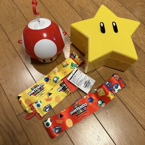 USJ Mario Mushroom Star Popcorn Bucket Lighted Used Disney Theme Park ...