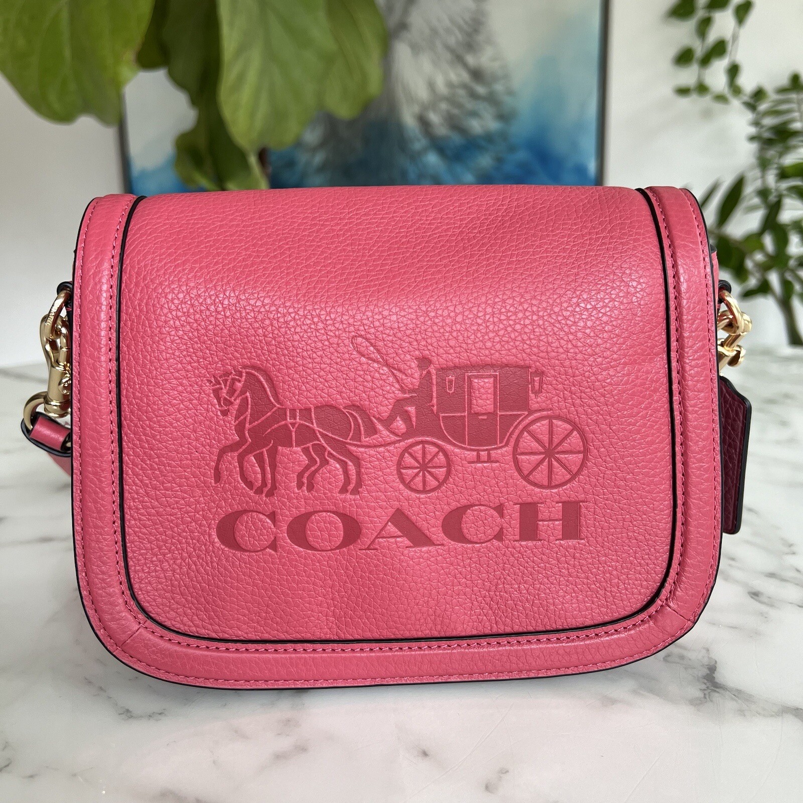 Coach Saddle Bag Horse & Carriage Leather Poppy Vinta… - Gem