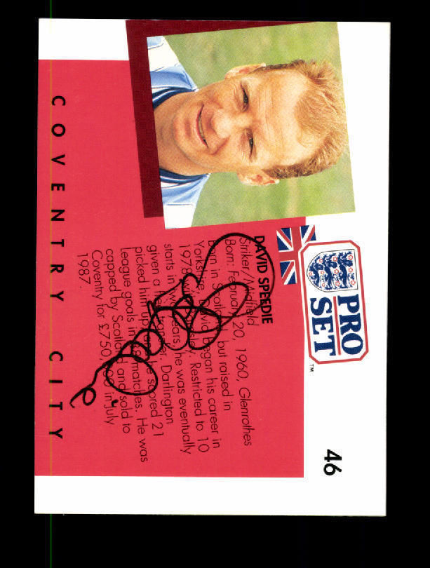 David Speedie Coventry City Pro Set Card Original Signiert+ A 105933 ...
