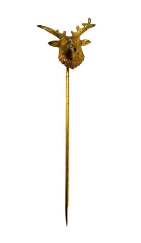 Vintage Gold Tone Deer Head Stag Stick Pin | eBay