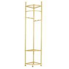Heavy Duty Gold Hat Coat Rack Clothes Hanger Corner Hall Tree Stand ...