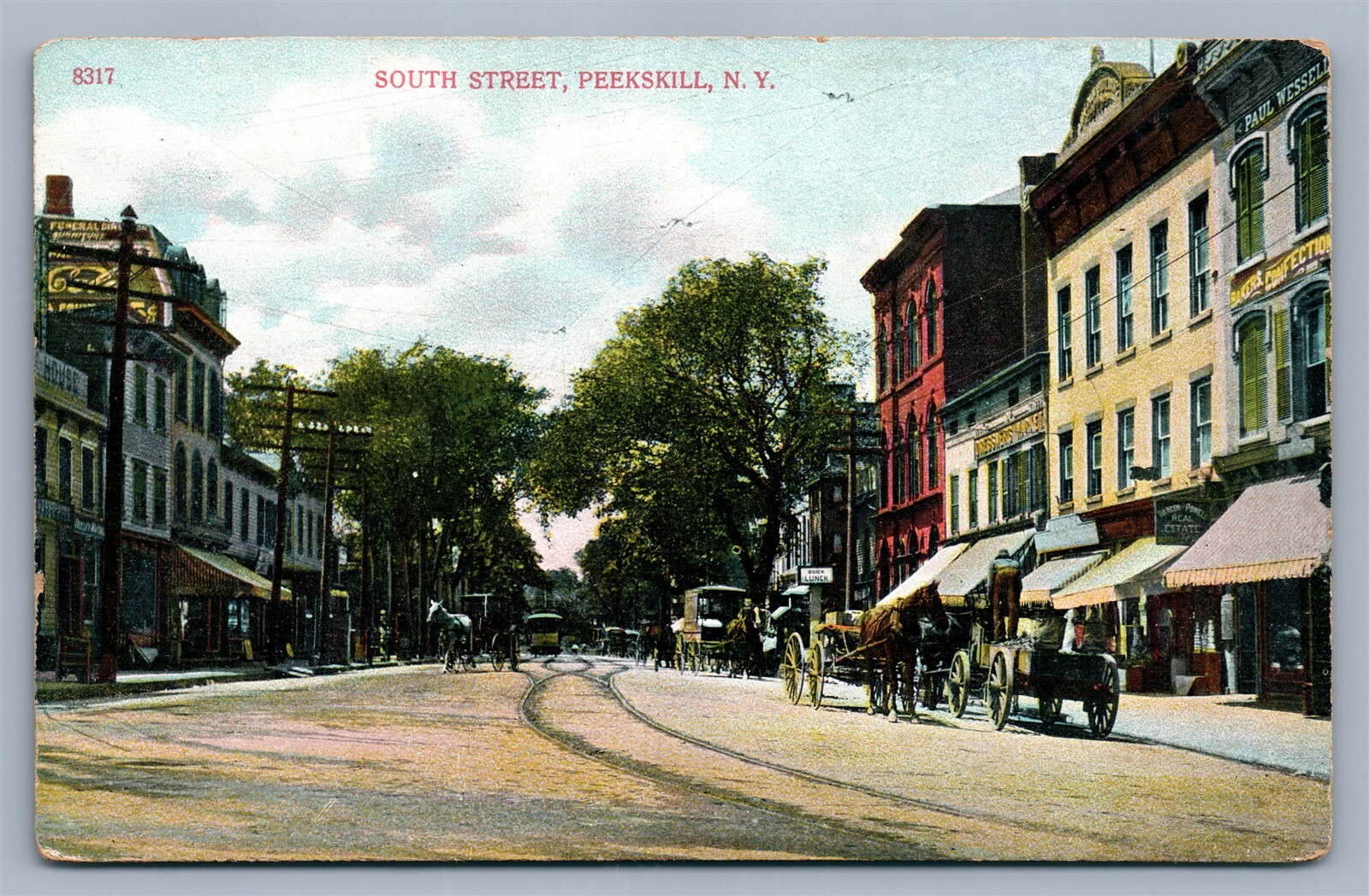 PEEKSKILL NY SOUTH STREET ANTIQUE POSTCARD | eBay